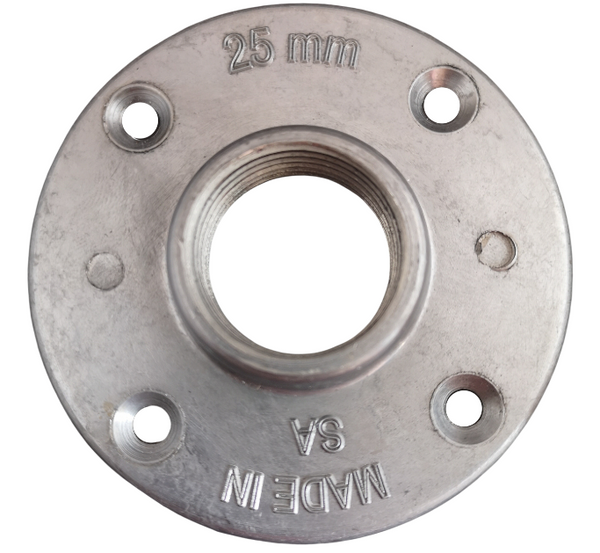 Floor Flanges 25mm - Aluminium Flanges-Pipe Furniture One Stop Shop