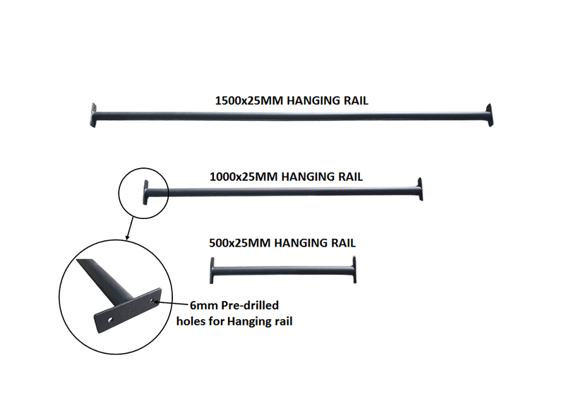 Hanging rails for Open Modular Wardrobe (choose qty hanging rail ...