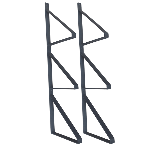 Heavy Duty 3 Tier Steel Shelving Bracket Set for 300mm wide shelf ...