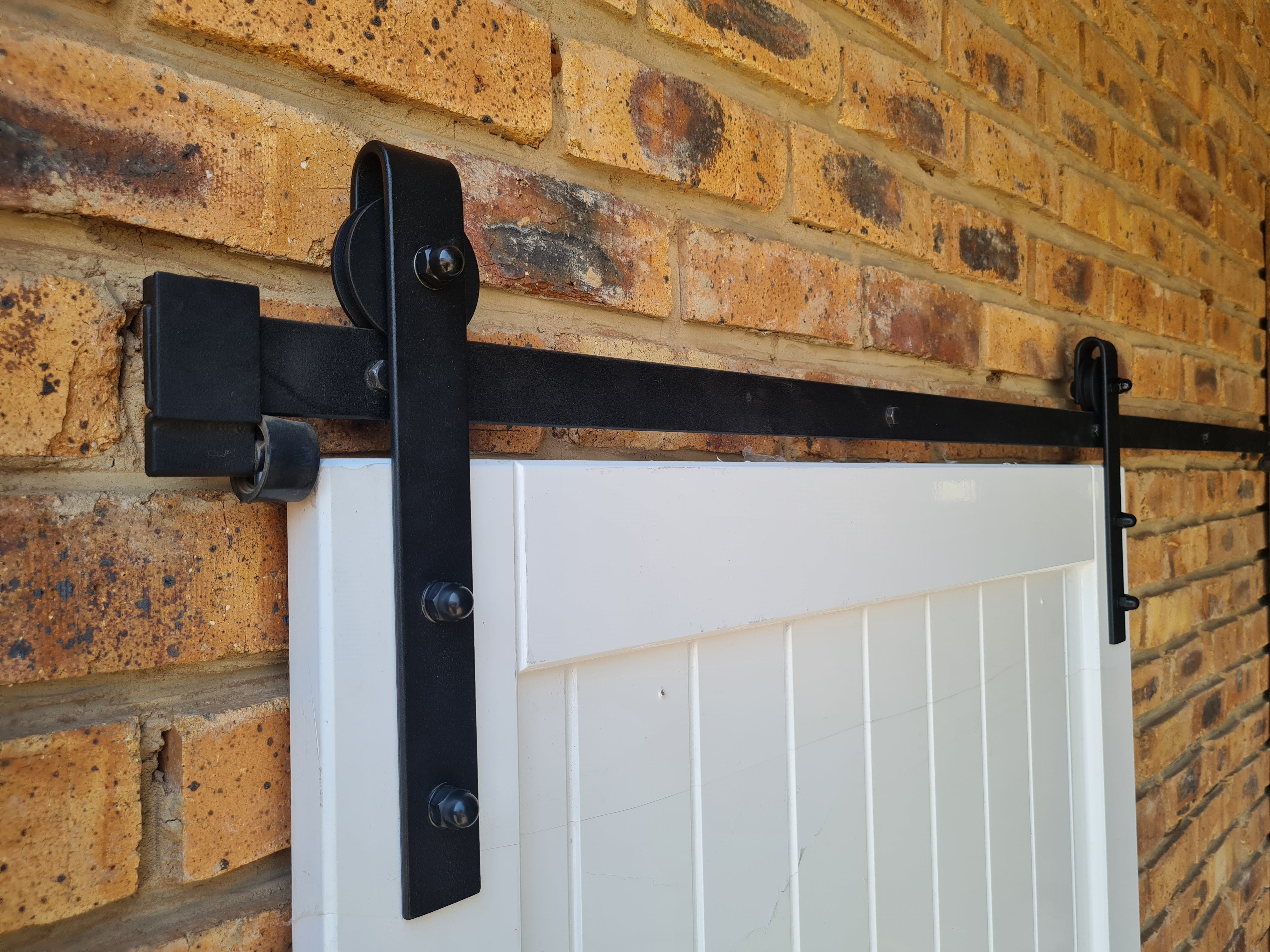 Premium Barn Door Hardware Kit incl 2m Rail - 70mm Aluminium Wheel ...